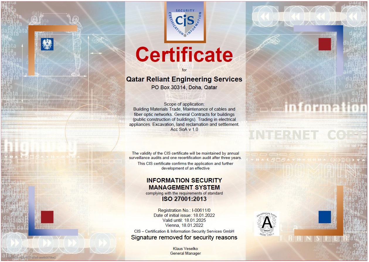 ICV and ISO Certifications | QRES Innovation Technology